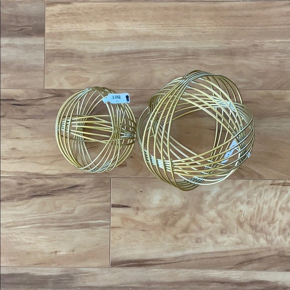 Pier 1 | Accents | Pier Golden Lines Geometric Decorative Spheres ...
